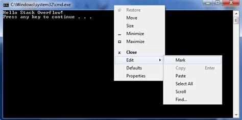 Command Line Can I Get Copy Paste Functionality From A C Console Window Stack Overflow