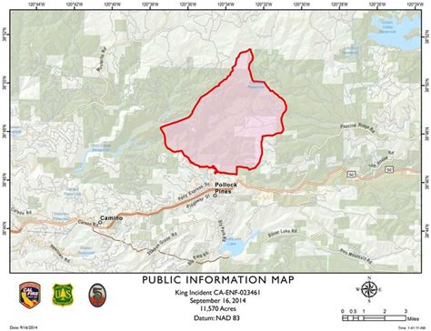 King Fire In El Dorado County Continues To Grow Section Of Hwy 50