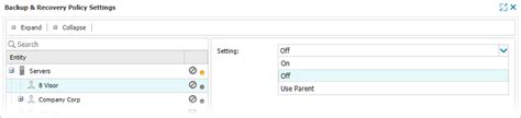 Disable Backup Recovery