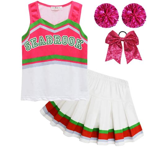 Cheerleader Cosplay Costume Girls Fancy Dress Halloween Party Outfit