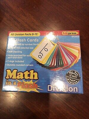 Teacher Created Resources Math In A Flash Division Flash Card Edupress