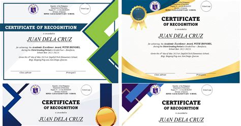 New Certificate Templates Editable And Free To Download 2 Sets