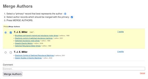 Update Merge Author UI To Reflect Current Merge Guidelines Issue Internetarchive