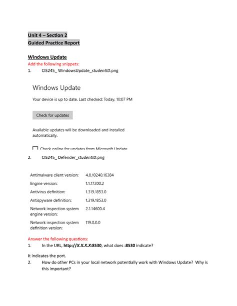 CIS U Lab Report Christopher Johnson Copy Copy Unit Section Guided Practice