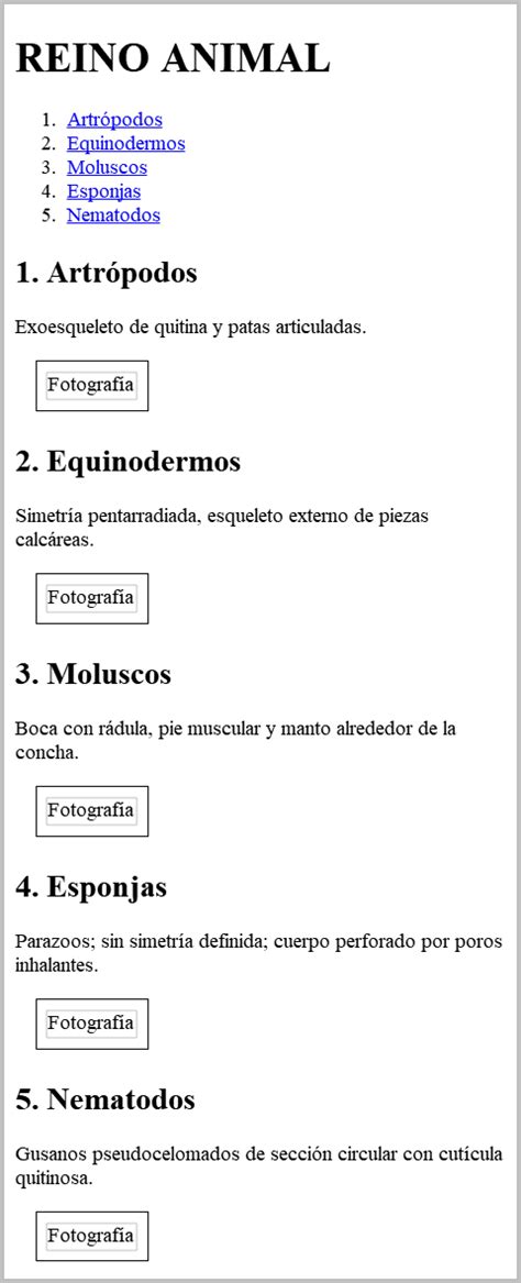 15 Ejercicio De Enlaces Internos Tutorial De Html Picuino