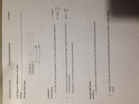 Calculate The Angular Separation Theta For The Chegg