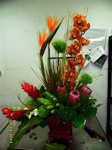 Preorder Only Ikebana Flower Arrangement Diy Tropical Centerpiece Ideas Exotic Tropical