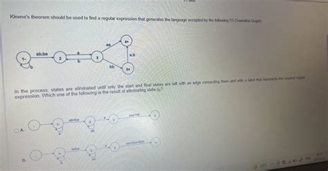 solved kleene s theorem should be used to find a regular