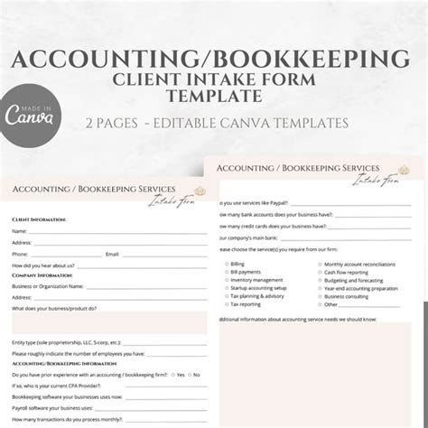 Bookkeeping Onboarding New Client Etsy
