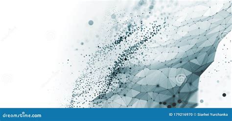 Big Data Cryptography Programming 3d Illustration Neural Network Cloud Technologies Stock