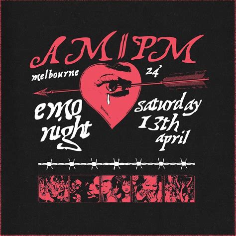 Ampm Emo Night Melbourne April 13 Inflation Melbourne 13 April