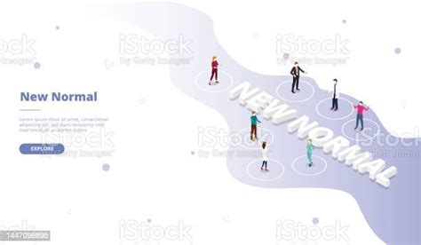 아이소메트릭 플랫 스타일의 웹 웹사이트 템플릿 페이지 방문 홈 홈페이지를 위한 새로운 표준 캠페인 3차원 형태에 대한 스톡 벡터 아트 및 기타 이미지 Istock