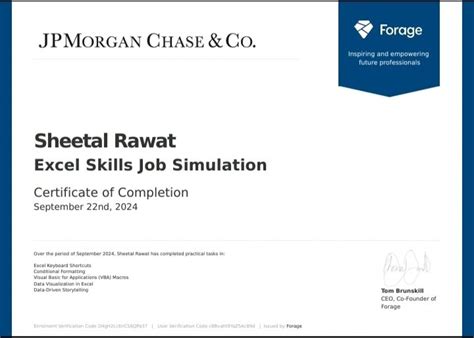 Sheetal Rawat On Linkedin Excelskills Jobsimulation