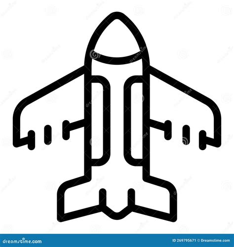 Airplane Radio Control Icon Outline Vector Remote Toy Stock Illustration Illustration Of