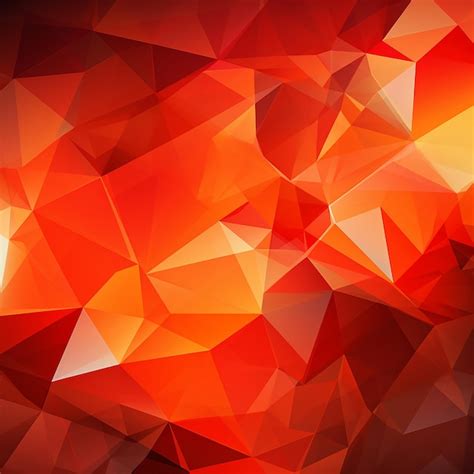 Techno Texture Polygonal Redorange Triangles Vector Premium Ai Generated Image