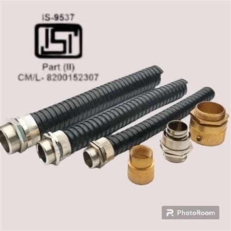 Black GI Flexible Pipe With Pvc Coated Size 20 Mm Outer Diameter 25 At 12 Meter In Indore