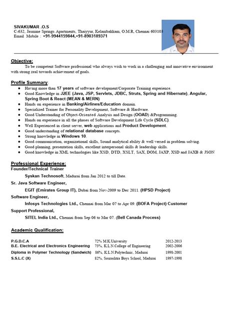Siva Os 2023 Profile Pdf Computer Programming Computing