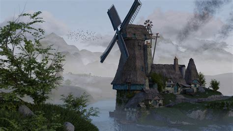 Artstation Fantasy Windmill
