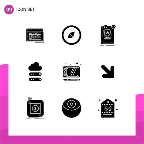 Data Ui Vector Hd Images Set Of 9 Modern Ui Icons Symbols Signs For