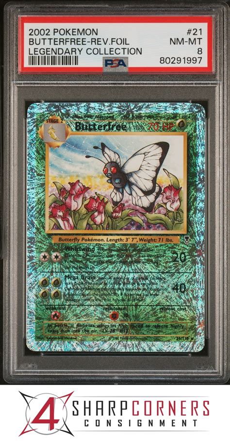 Butterfree 2002 Legendary Collection 21 Reverse Holo Psa 8 Price Guide