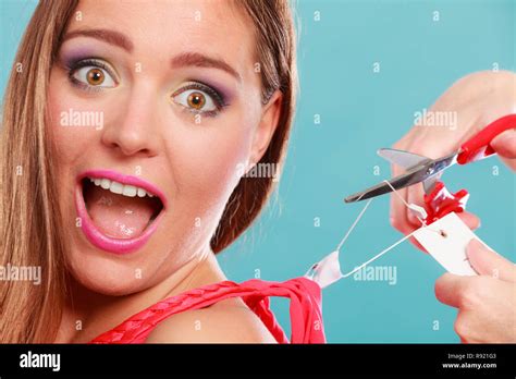 Cutting Off Label Hi Res Stock Photography And Images Alamy