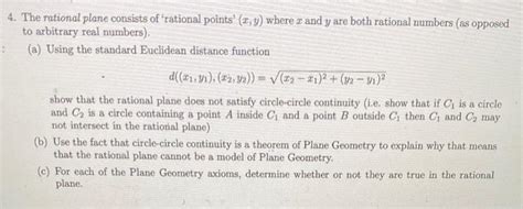 Solved The Rational Plane Consists Of Rational Points Chegg