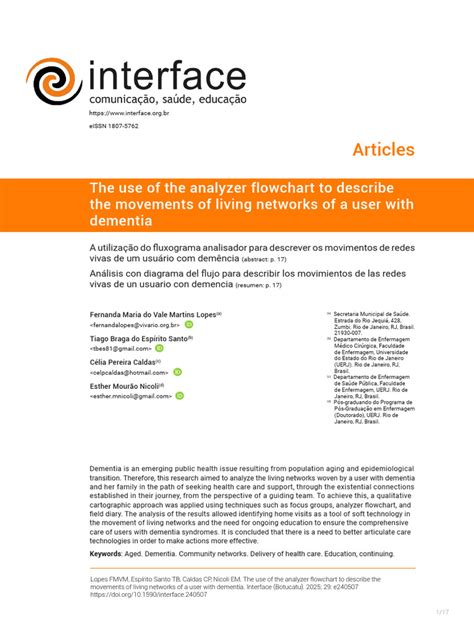 The Use Of The Analyzer Flowchart To Describe The Movements Of Living
