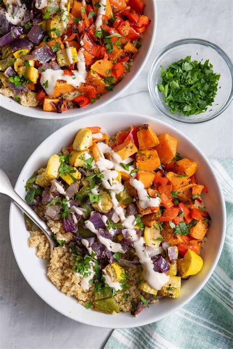 Roasted Veggie Quinoa Power Bowls — Colourful Nutrient Packed One Bowl
