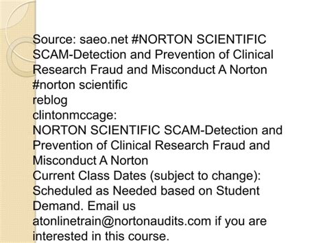 Blogspot Norton Scientific Scam Detection And Prevention Of Clinical Research Fraud Fc2