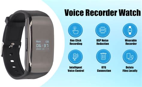 Digital Voice Recorder Watch Wristband Voice Activated Recorder Noise
