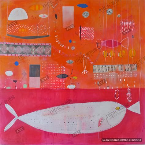 Ai创作图抽象画儿童装饰画 儿童抽象装饰画 拼图印象画肌理线条 儿童抽象画 点线面抽象画 线条色块鱼 立体主义绘画 儿童房间抽象画 具有各种形状和颜色的绘画 小鱼现代画 抽象儿童画无框画 抽象