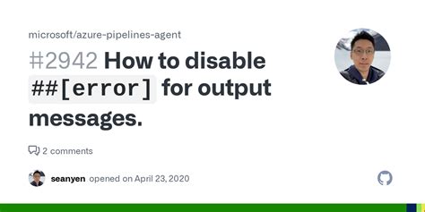 How To Disable Error For Output Messages Issue Microsoft Azure Pipelines Agent