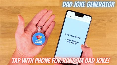 Random Dad Joke Generator Smart Keyring Dad Birthday Joke T Nfc