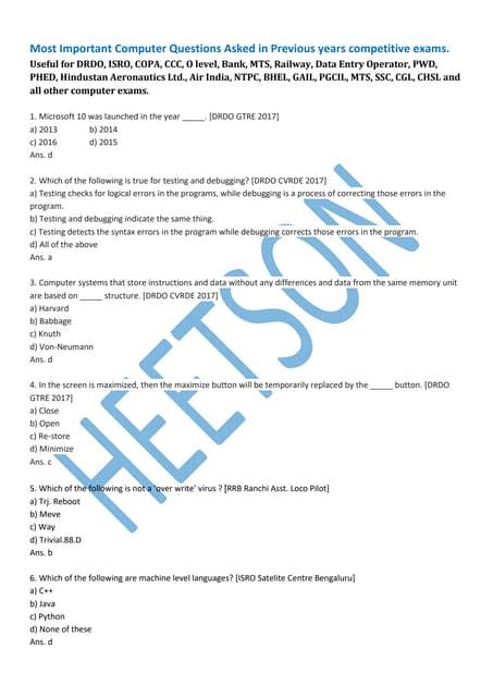 Computer Virus And Antivirus Mcq Question Pdf
