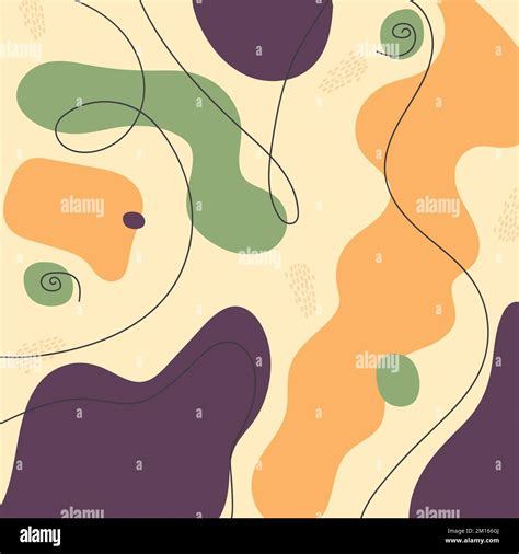 Abstract Background Pastel Colors Various Abstract Shapes Smooth Lines And Shapes Vector Art