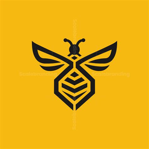 A Stylized Minimalist Bee Logo Scalebranding