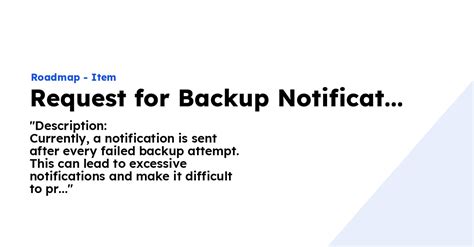 Request For Backup Notification After Multiple Failed Attempts Ploi