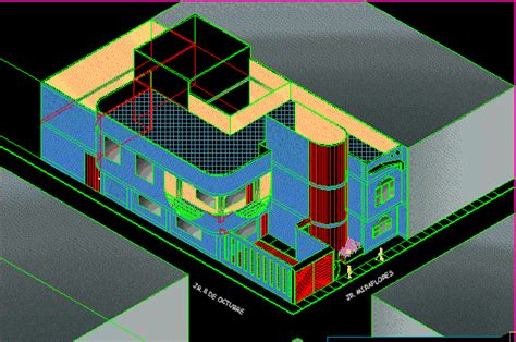 Facade Isometric View DWG Block For AutoCAD Designs CAD