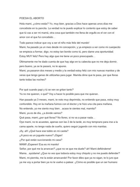 Poema Sobre El Aborto Y Sus Consecuencias Pdf