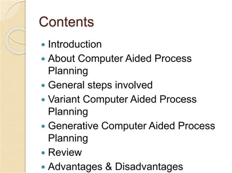 Computer Aided Process Planning Capp Pptx Computing Technology
