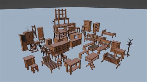 Wooden Furnitures OpenGameArt Org