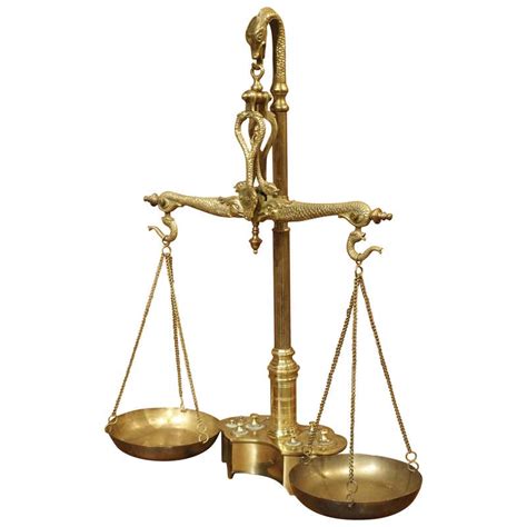 Antique Italian Decorative Alabaster And Brass Scale For Sale At 1stdibs