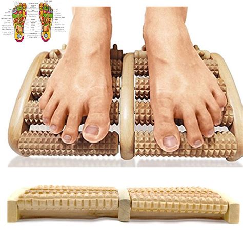 5 Raw Wooden Foot Roller Foot Massager Stress Reli Vicedeal