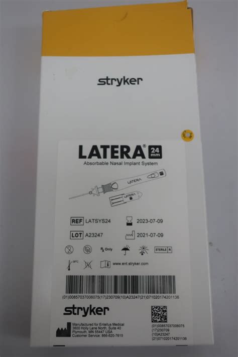 New Stryker Latsys24 Latera 24mm Absorbable Nasal Implant System Disposables General For Sale