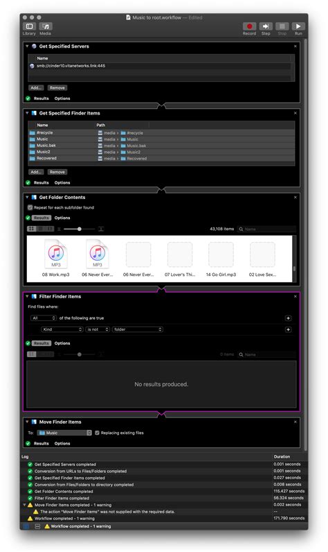 How To Use Automator To Filter Finder Items On Network Shares Ask Different