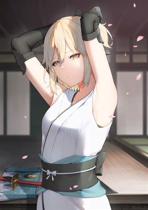 Okita Souji And Okita Souji Fate And More Drawn By Fukuidesu Danbooru