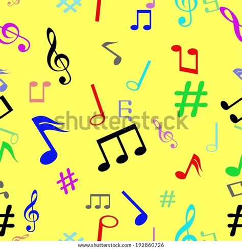 Music Notes Seamless Pattern Stock Vector Royalty Free Shutterstock