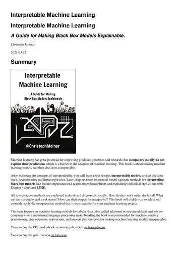 خرید کتاب Interpretable Machine Learning دانلود کتاب