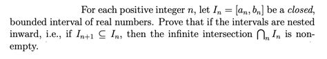 Solved For Each Positive Integer N Let In An Bn Be A Chegg