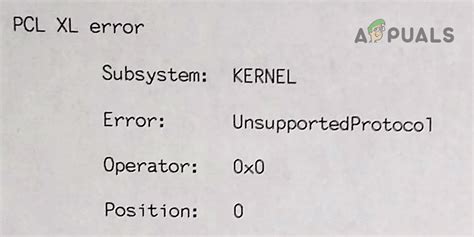 How To Fix Error UnsupportedProtocol PCL XL Error On A Printer Appuals Com